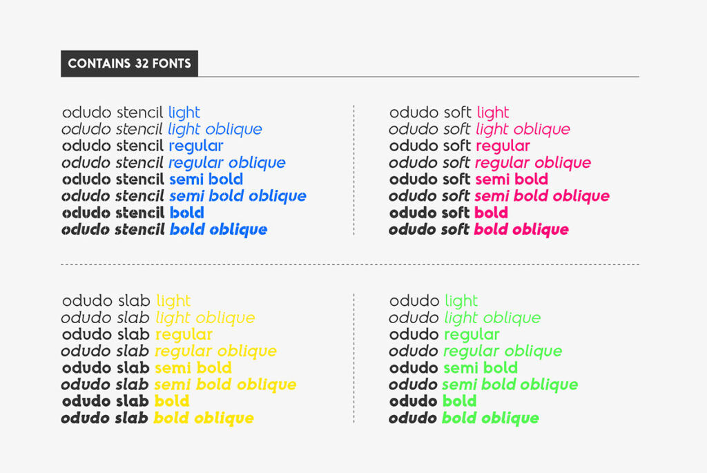 The Odudo Bundle – MisterFonts