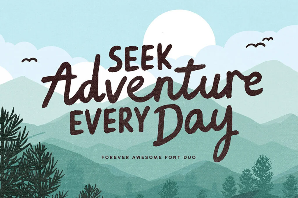 Forever Awesome Font Duo Font – MisterFonts